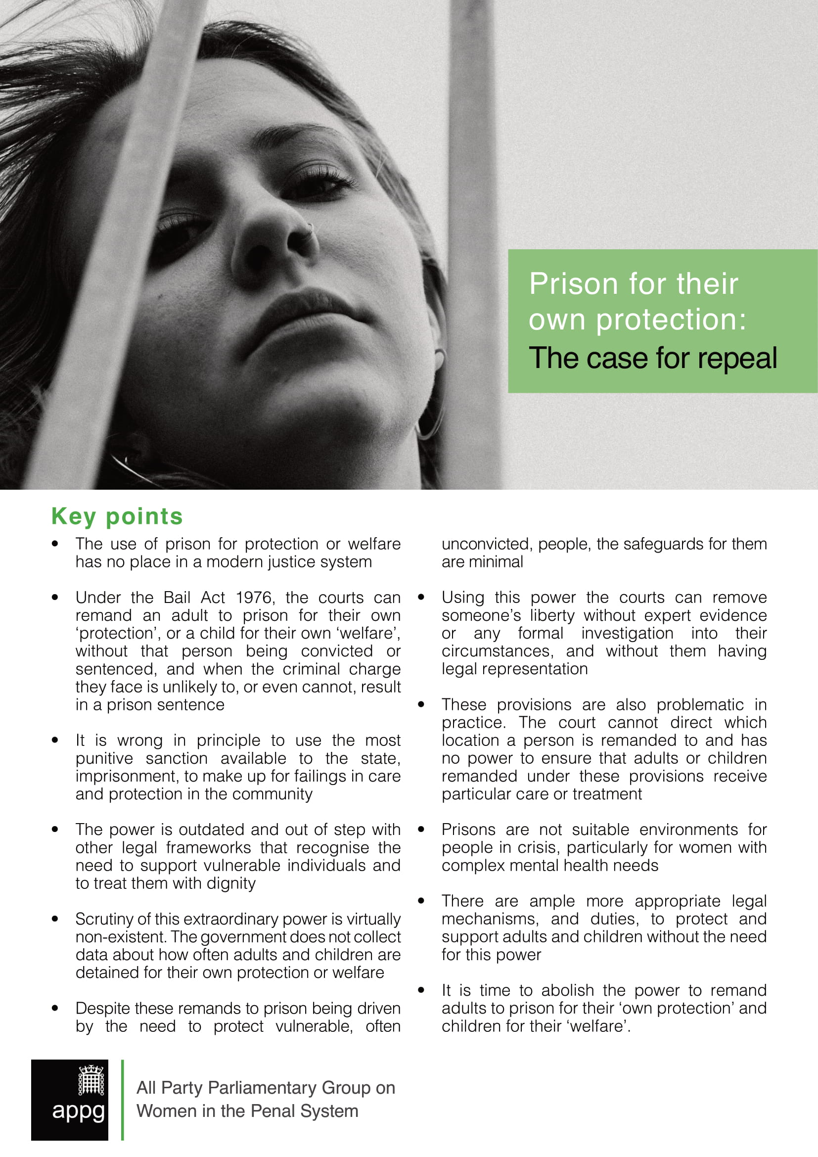 The Howard League | Prison for their own protection: The case for repeal